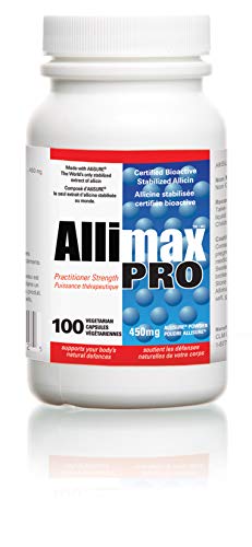 Allimax Pro 450mg 100 Vegicaps. Allicin Garlic Supplement to Support ...