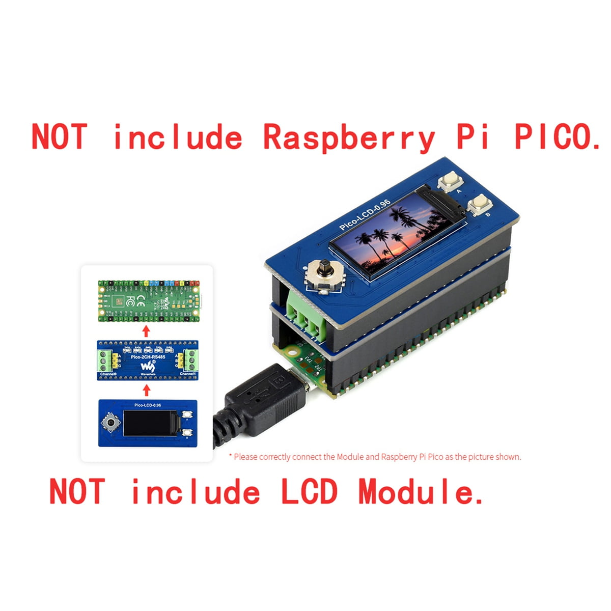 Buy 2-Channel RS485 Module HAT Breakout Shield for RPI Raspberry Pi PICO RP2040 Board , UART to ...