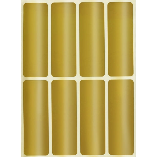 Royal Green Writable Rectangular Labels, 1 x 3 inch, Metallic Gold ...