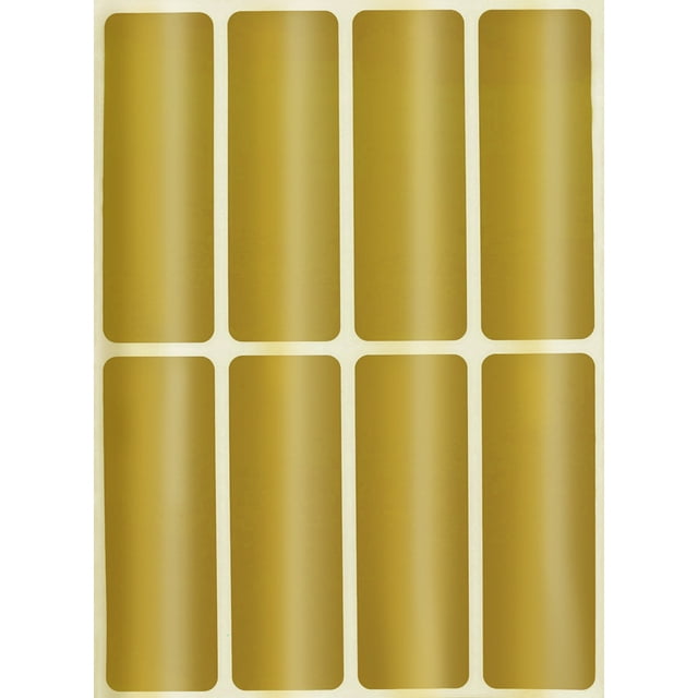 Royal Green Writable Rectangular Labels, 1 x 3 inch, Metallic Gold ...