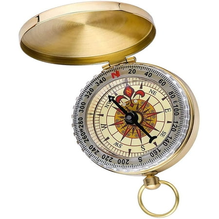 Compass Portable Metal Compass,Waterproof Brass Compass,Fluorescent ...