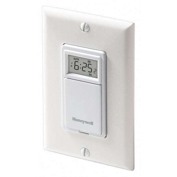HONEYWELL Light Switch, 7 Day, Programmable, Off-White - Walmart.com