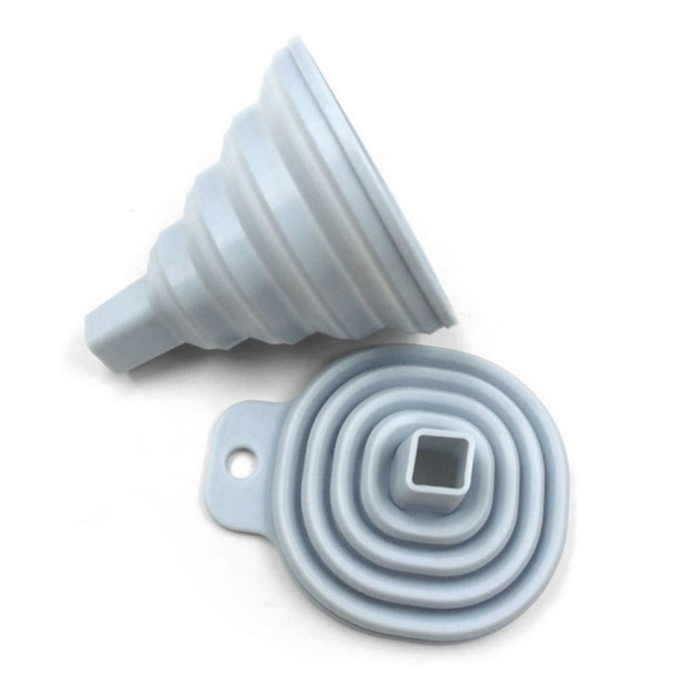 HOTWINTER Silicone Collapsible Funnel, Food Grade Foldable Kitchen ...