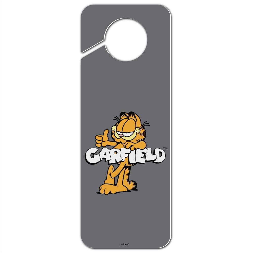 Garfield with Logo Plastic Door Knob Hanger Sign - Walmart.com