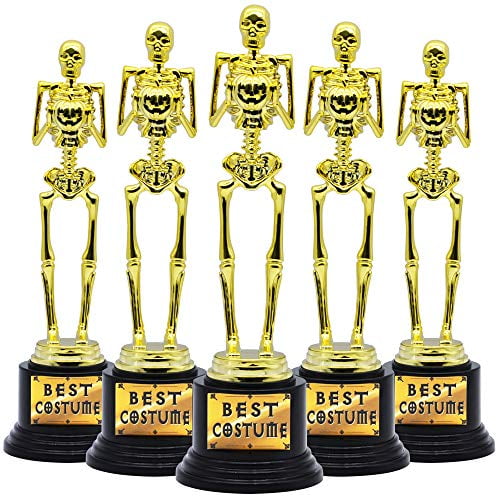 5 Halloween Best Costume Skeleton Trophy for Halloween Skull Party ...