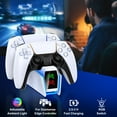 QQV PS5 Controller Charging Station, Fast Dual Charger with RGB Light ...