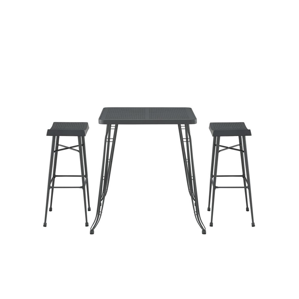 Boraam Carson 3-Piece Steel Pub Table, Gray - Walmart.com - Walmart.com