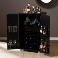 Wooden Traditional Bar Unit with Marble Top, Brown - Walmart.com
