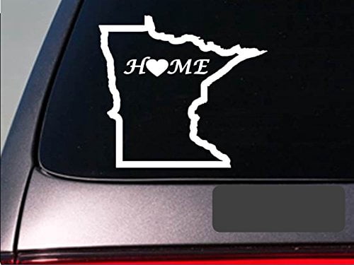 Minnesota home 6" sticker *E680* state outline home map decal vinyl ...