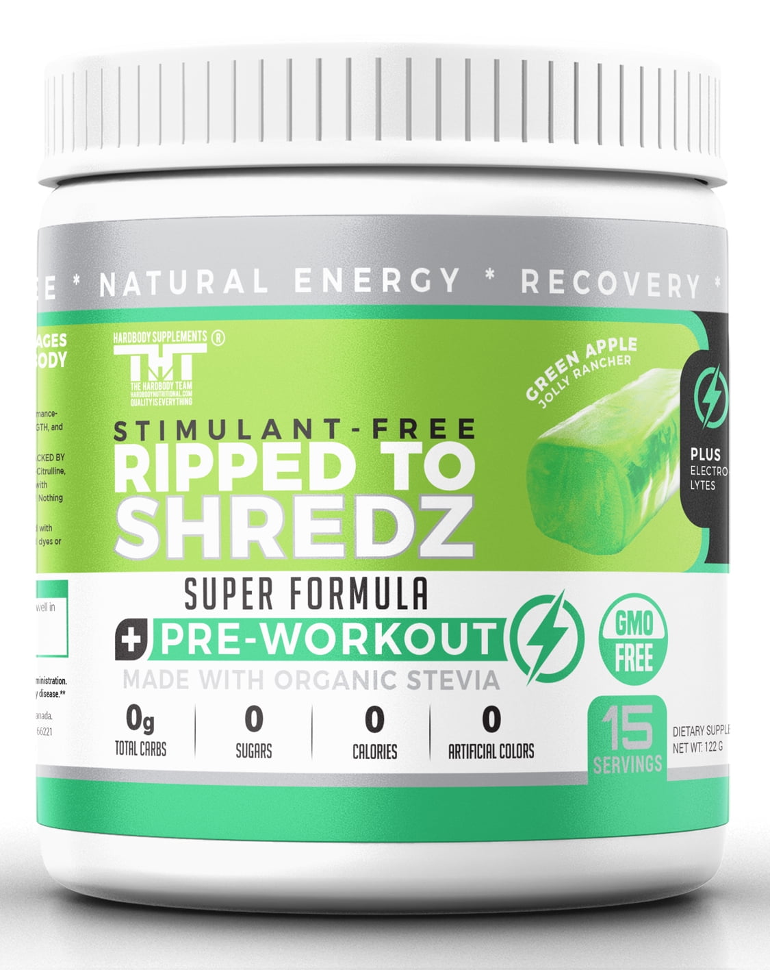 Hardbody Supplements RIPPED TO SHREDZ Pre Workout Powder – Endurance ...