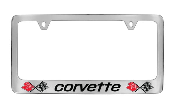 Chevrolet Corvette C3 Chrome Plated Metal License Plate Frame Holder ...