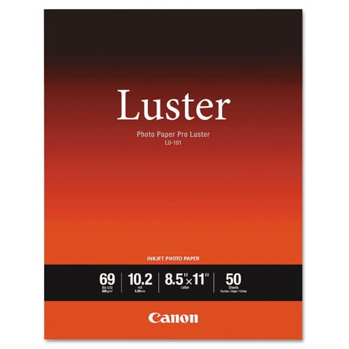 Pro Luster Inkjet Photo Paper, 10.2 Mil, 8.5 X 11, Luster White, 50 ...