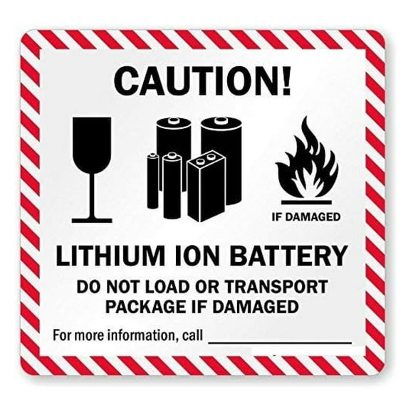 Lithium Battery Warning Label