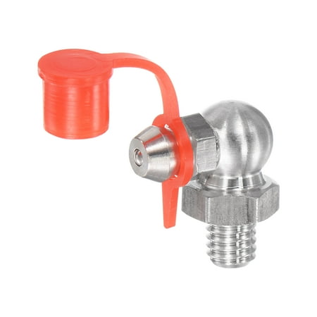 Uxcell Metric Stainless Steel Straight 90 Degree Grease Fitting M6 x ...