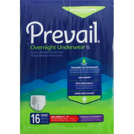 Prevail Incontinence Unisex Overnight Protective Underwear, Overnight ...