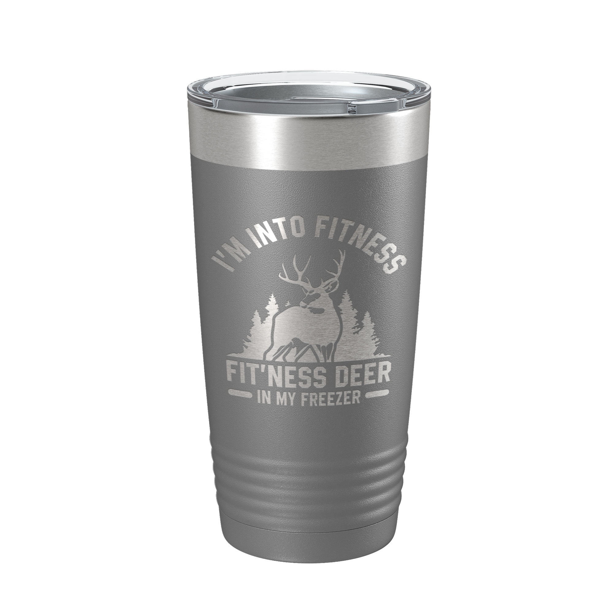 Deer Hunter Funny Tumbler Travel Mug I'm Into Fitness Fitting This Deer ...