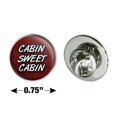 Cabin Sweet Cabin Red Plaid Metal 0.75" Lapel Hat Pin Tie Tack Pinback ...