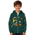 Girls Cartoon Graphic Zip Up Hoodie Long Sleeve Pullover Jacket With ...