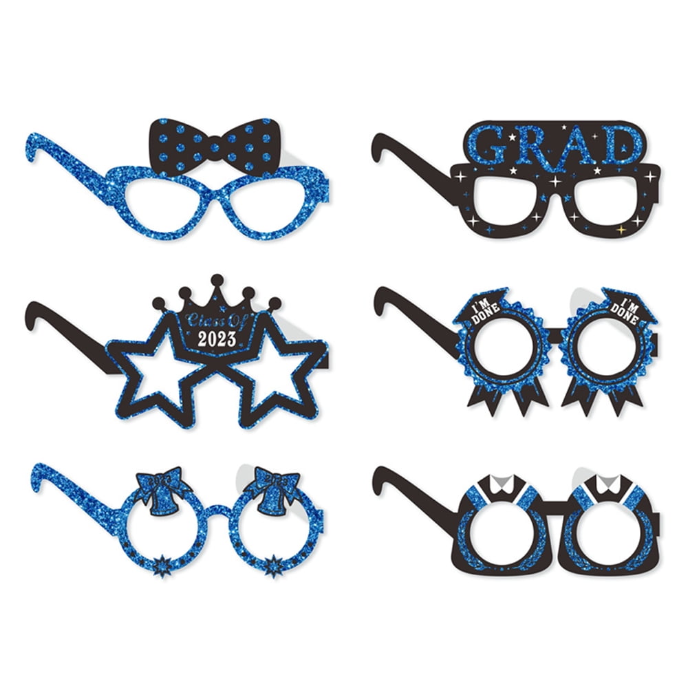 12 Pieces Graduation Eyeglasses Decoration, Class of 2022 Photo Booth ...