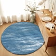 Blue Sky 4ft Non Slip Round Area Rug Modern Abstract Gradient Blue ...