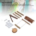 6-Piece Pepper Wood Bird Perch Branch Set with Metal Hardware for ...