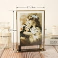 5x7 Brass Floating Frame Vintage Gold Picture Frames, Double Glass ...