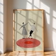 Affixzi Dancing Couple Vinyl Record Poster, Minimalist Line Art Wall ...