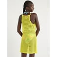 No Boundaries Juniors Adjustable Cinch Mesh Coverup Dress, Sizes S-XXL ...