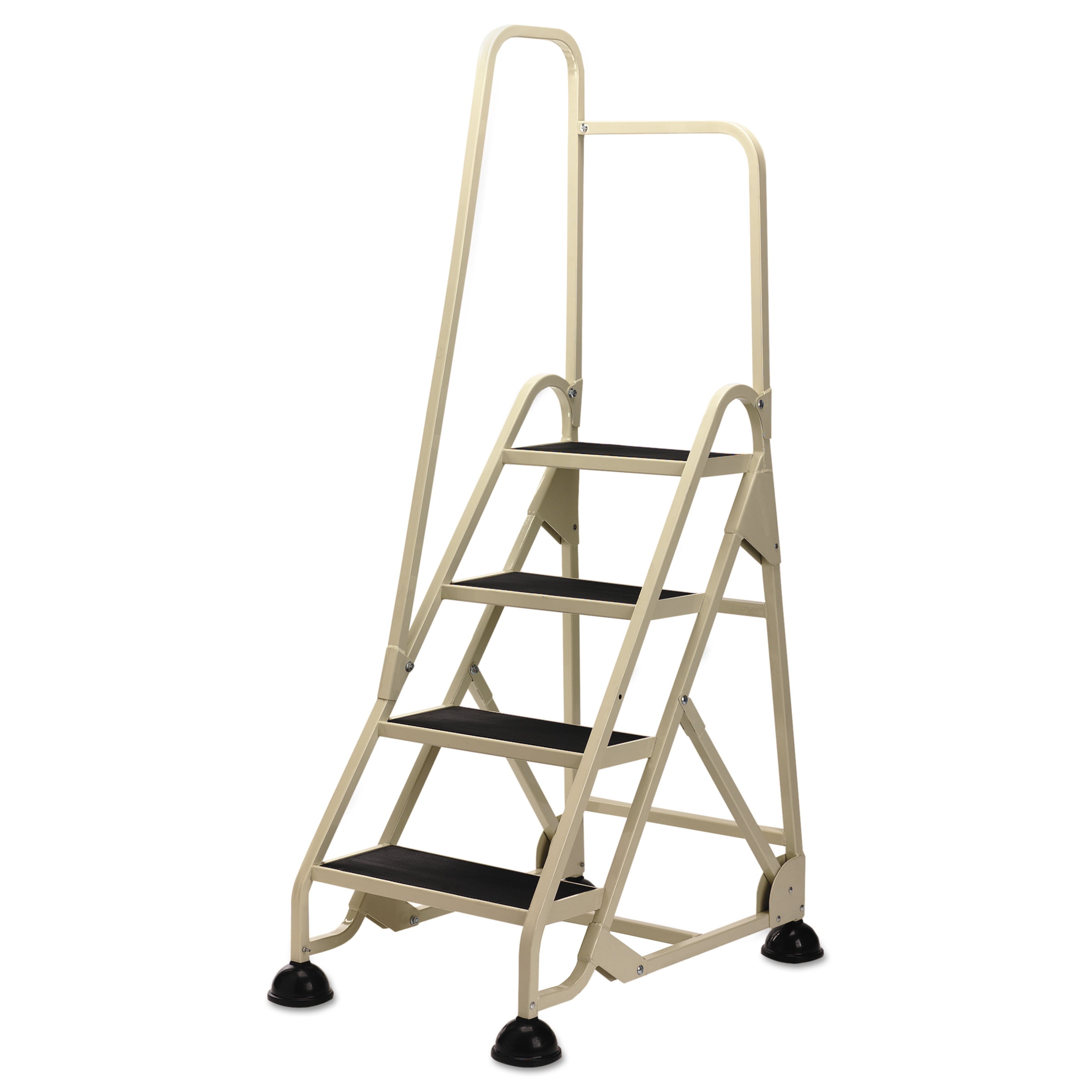 Cramer Four-Step Stop-Step Folding Aluminum Ladder w/Right Handrail, 66 ...