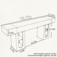79" Long Console Table with Outlet in Rustic Brown, Heavy Duty MDF ...