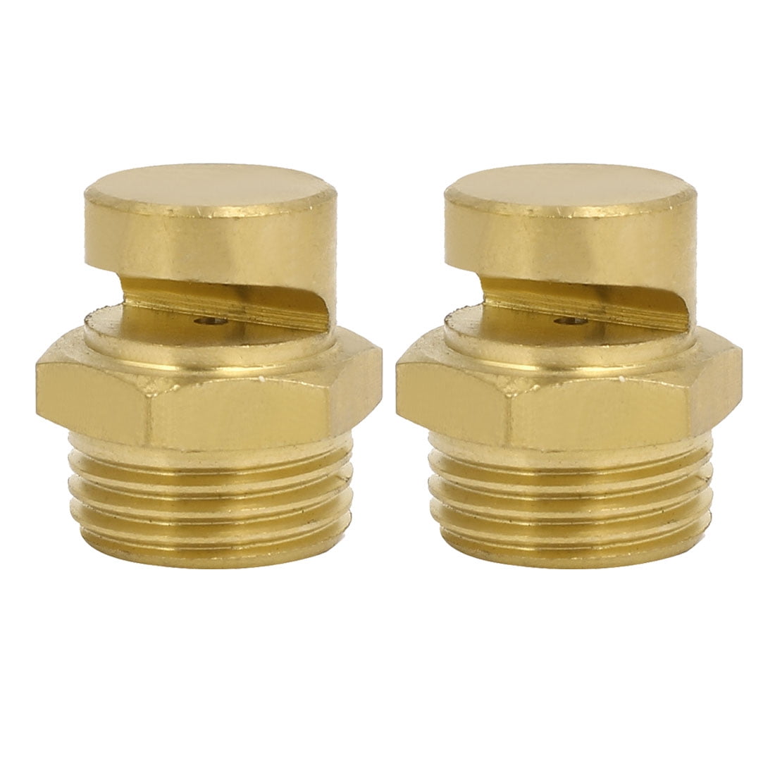 1/2BSP Male Thread 170 Degree Angle Flat Fan Spray Tip Brass Tone 2pcs ...
