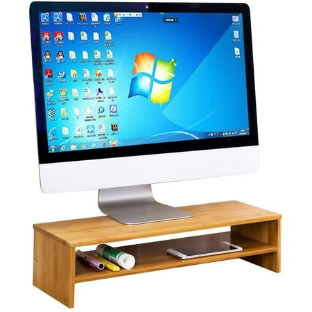 Monitor Stand Riser with Storage Organizer,Wood Monitor Stand ...