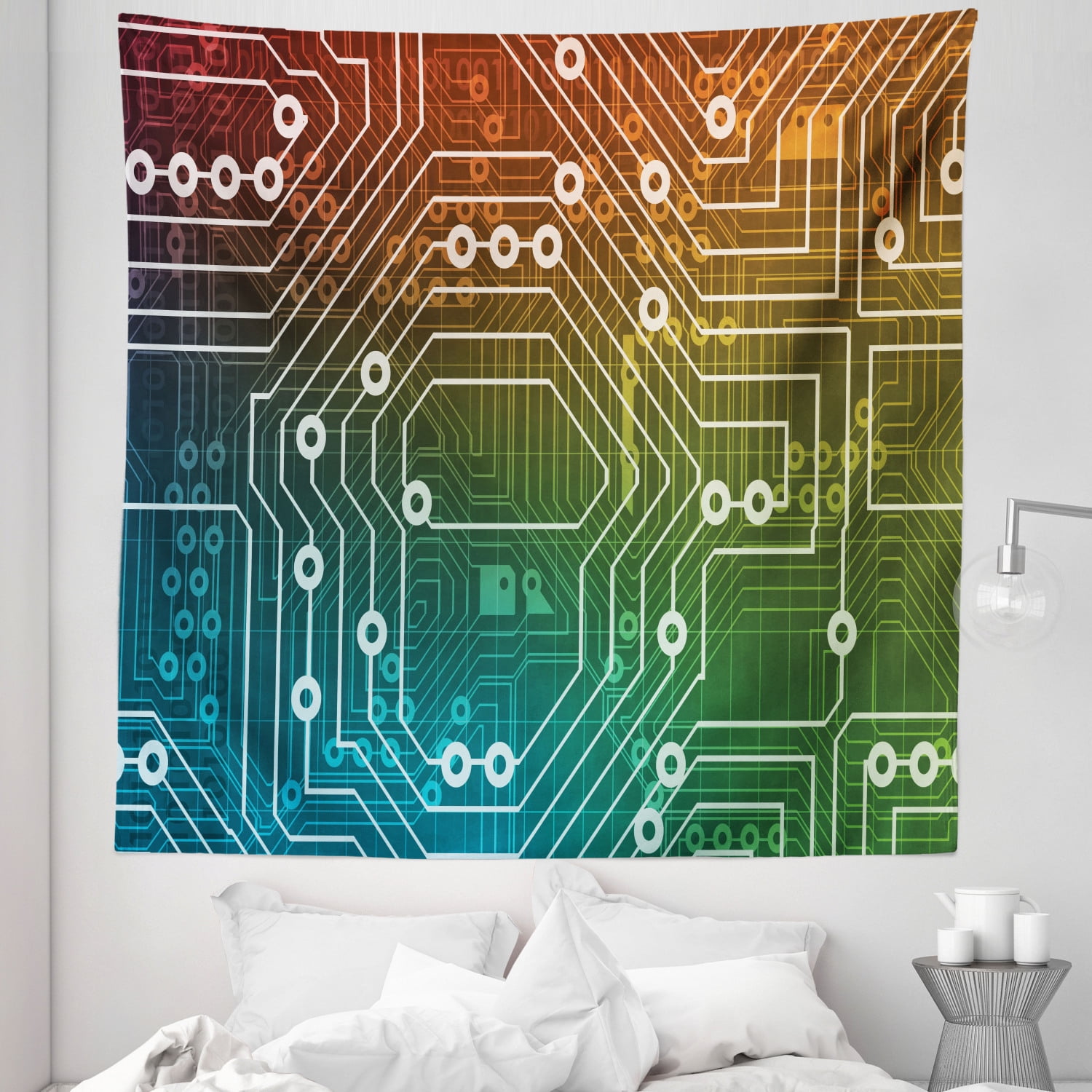 Circuit Board Tapestry, Electronics Industry Innovation Computer ...