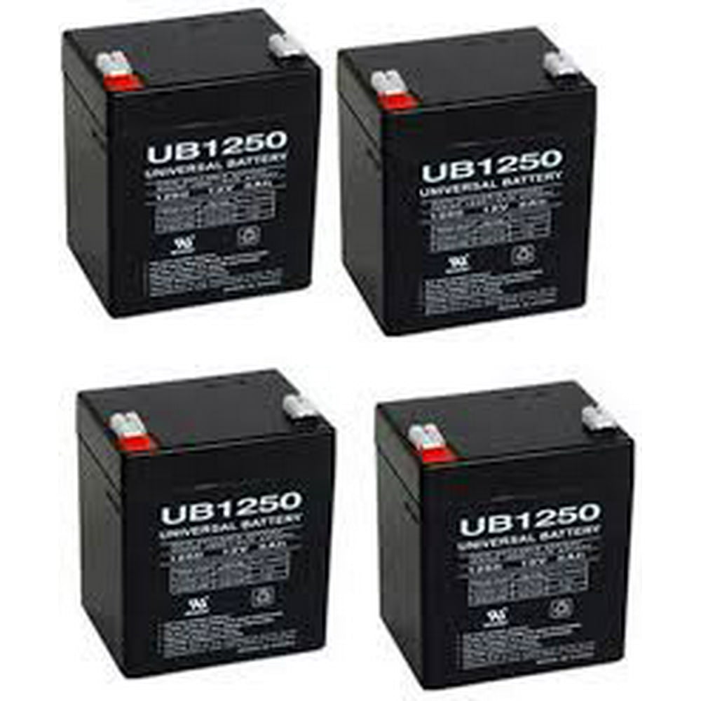 4 PACK -UPG RAZOR E100 E125 E150 ELECTRIC SCOOTER BATTERIES UB1250 12V ...
