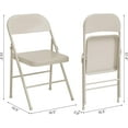 Accreate Folding Table and Chair Set of 5, 33.6 in Portable Square ...