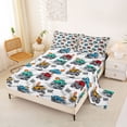 Manfei Colorful Cars Print Bed Sheets,Cartoon Boys Art Full Size Sheets ...
