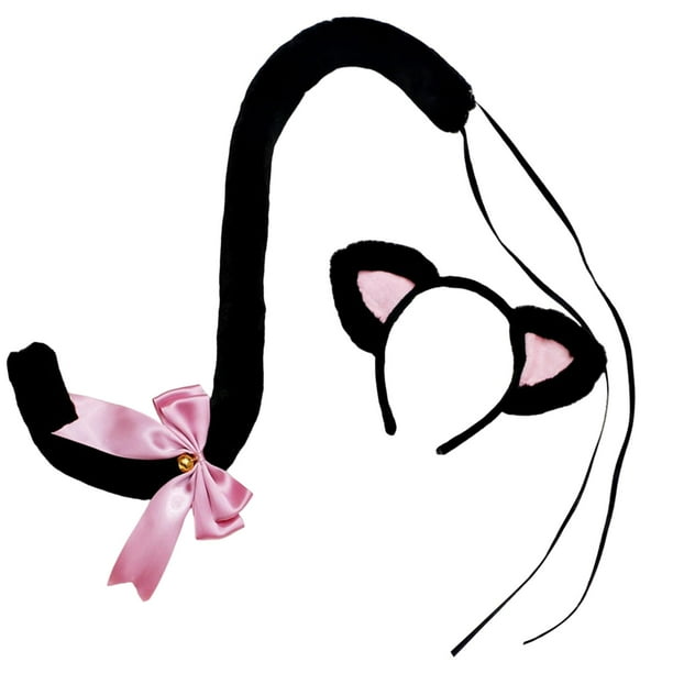 Runquan Faux Cat Ears and Tail Set Costume Fancy Dress Birthday Cosplay ...