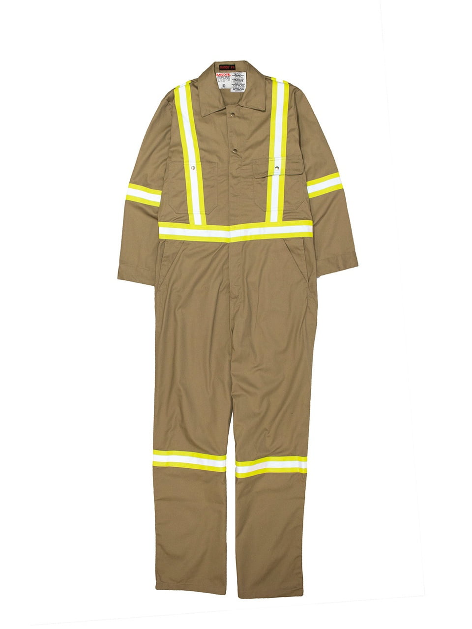 Rasco FR Khaki Coverall with Reflective Trim - Walmart.com