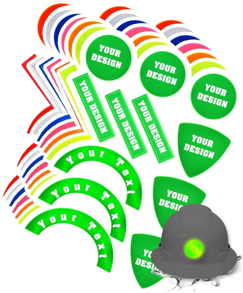 High Visibility Reflective Safety Hard Hat Sticker Customize Logo Hi ...
