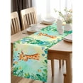 Burlap Table Runner 70 Inches Long, Cartoon Animal Small Giraffes Non ...