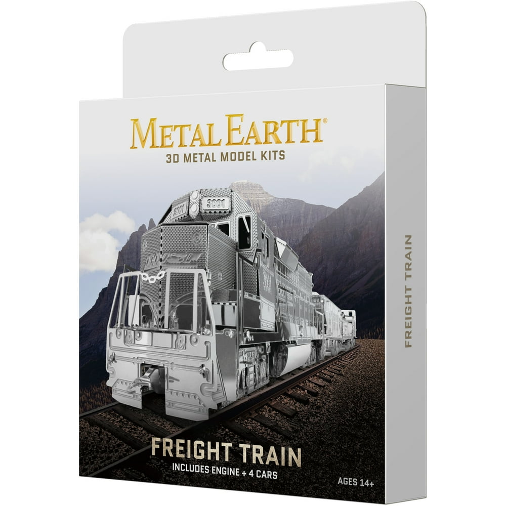 Metal Earth 3D Metal Model Kit Freight Train Box Set - Walmart.com ...