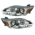 Labwork 2pcs Headlights Assembly Black Halogen Headlamp Housing Fit for ...