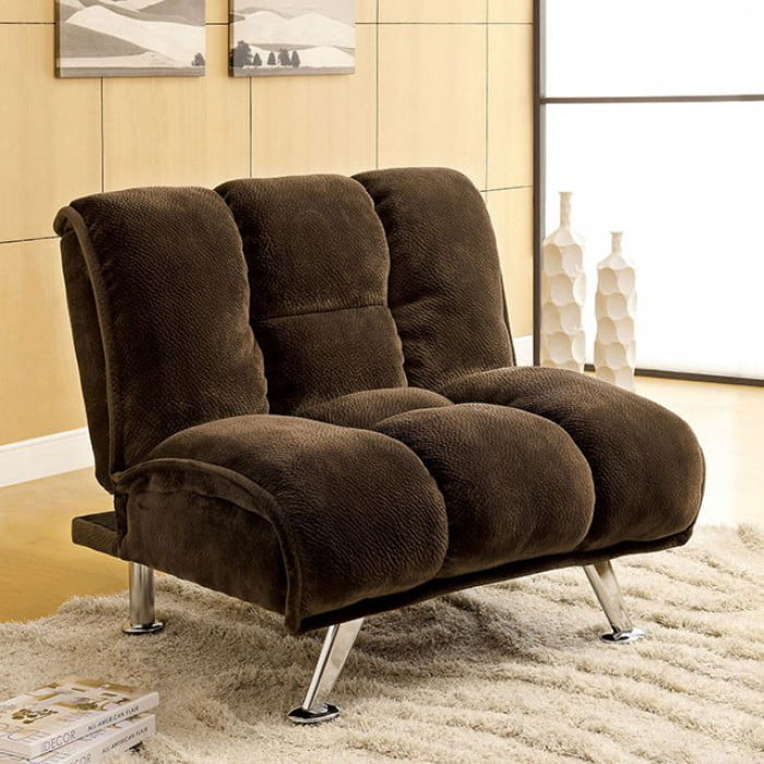 Futon Chair, Dark Brown - Walmart.com