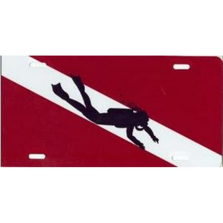 Diver on Dive Flag License Plate | Walmart Canada