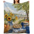 Blue Ribbon County FairFlannel Fleece Throw Blanket, Soft Lightweight ...