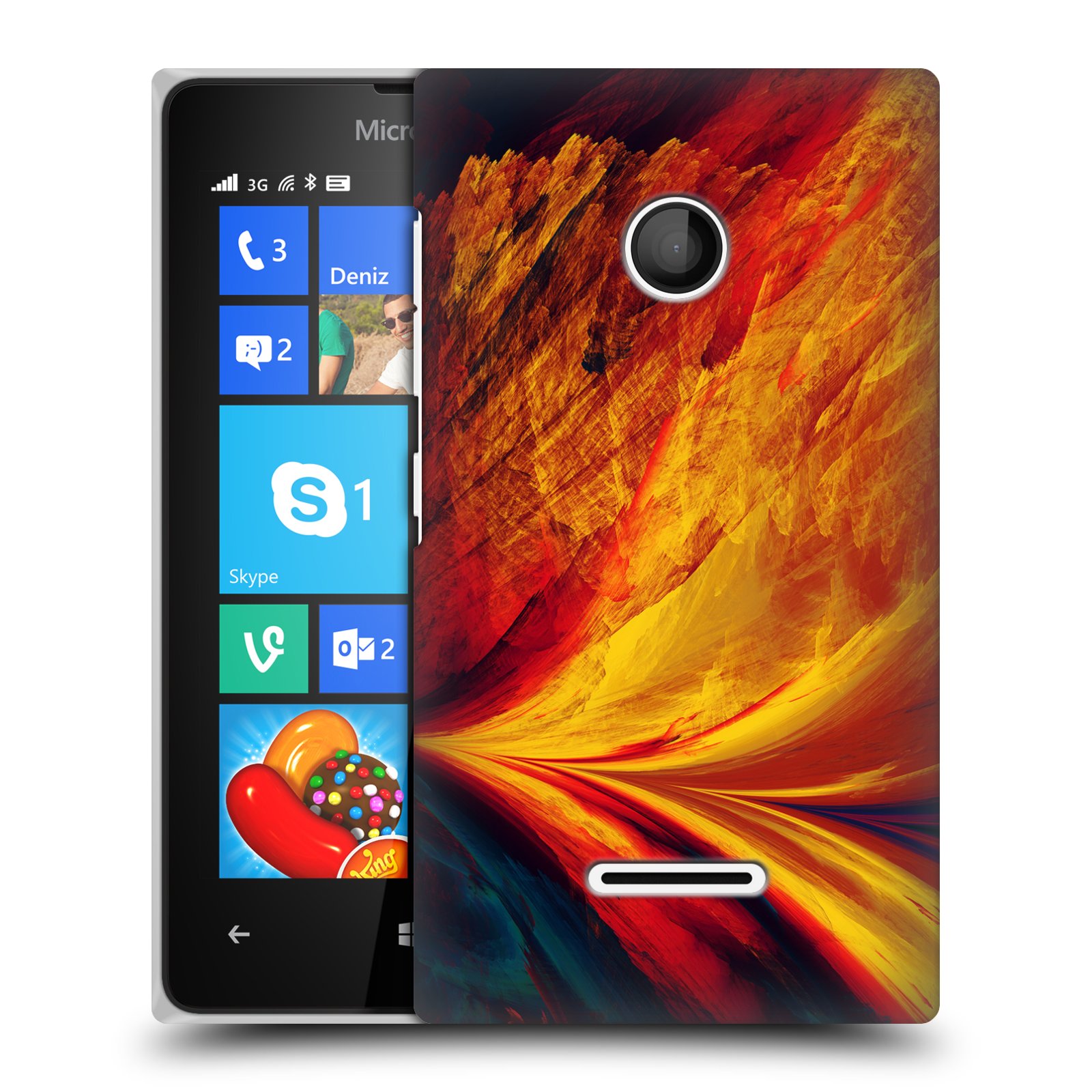 OFFICIAL ANDI GREYSCALE FLAMES HARD BACK CASE FOR MICROSOFT PHONES ...