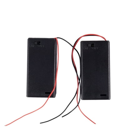 12V AA Battery Box DIY Battery Holder Battery Packs Case Wired ON/Off ...