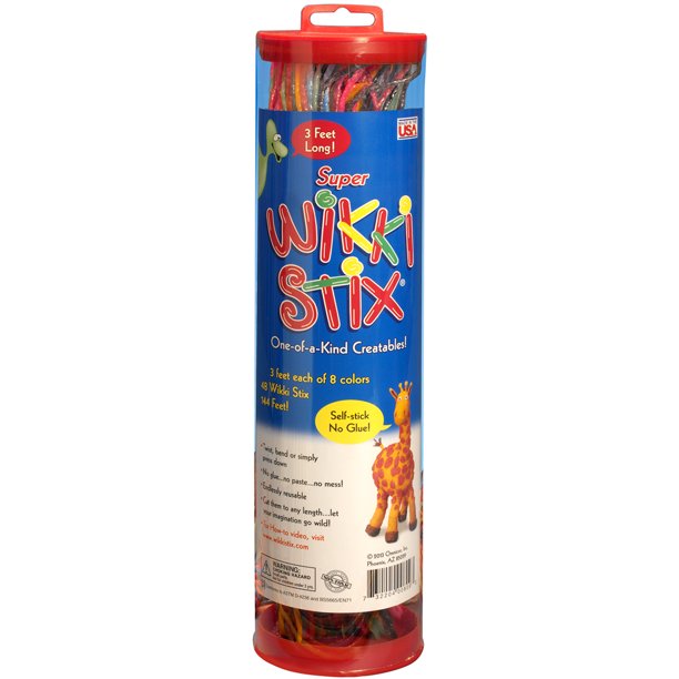 Super Wikki Stix 3' 48/PkgAssorted Colors - Walmart.com - Walmart.com