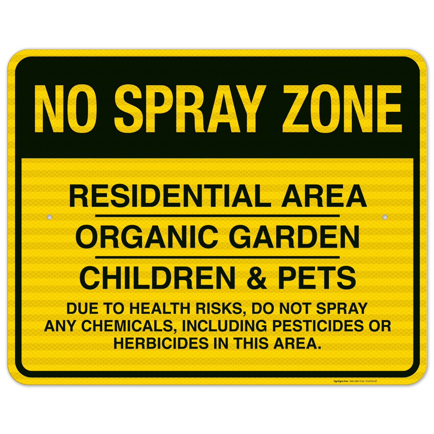 No Spray Zone Sign, (SI-6540) - Walmart.com