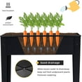 Raised Garden Bed, Elevated Planter Black Metal Plant Box with Legs ...